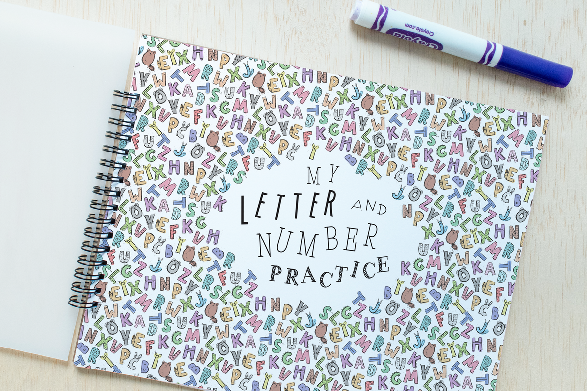 Letter & Number Practice Book | Nuts & Bolts Paper Co